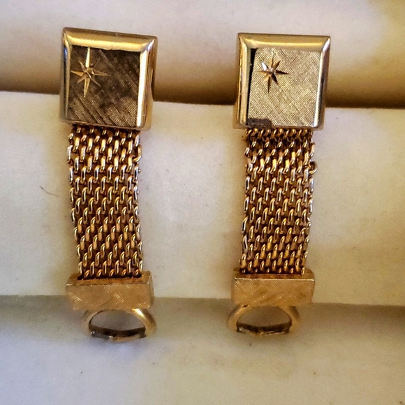 Accessories | Vintage Swank Mesh Wrap Around Cufflinks Starburst ...